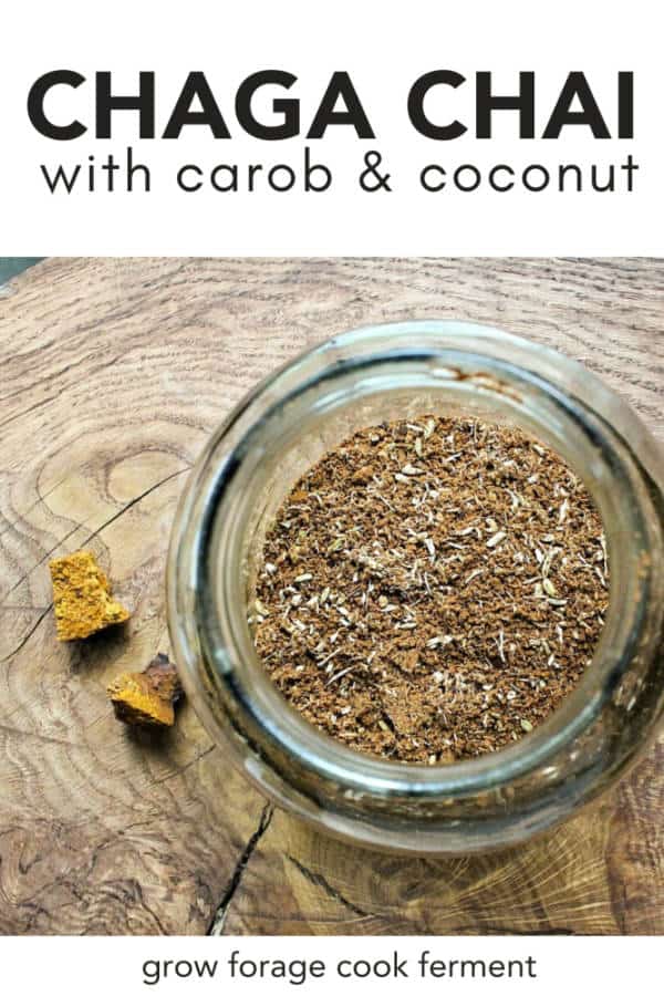 Chaga Chai With Carob and Coconut