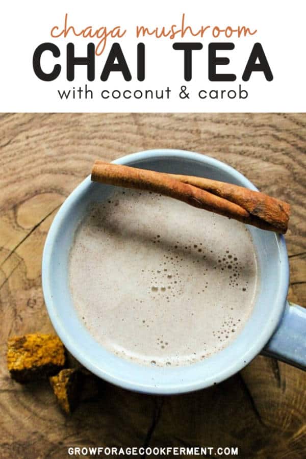 Chaga Chai With Carob and Coconut