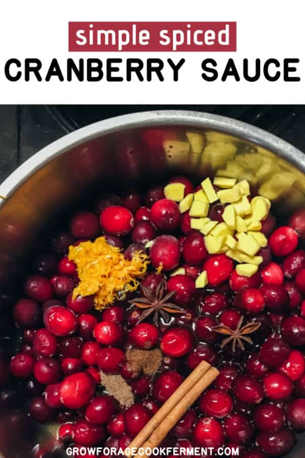Simple Spiced Cranberry Sauce with Orange and Ginger
