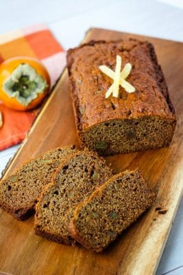 Spiced Persimmon Bread with Honey and Ginger
