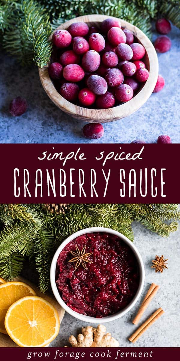 Simple Spiced Cranberry Sauce with Orange and Ginger