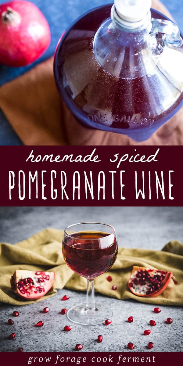 Homemade Spiced Pomegranate Wine