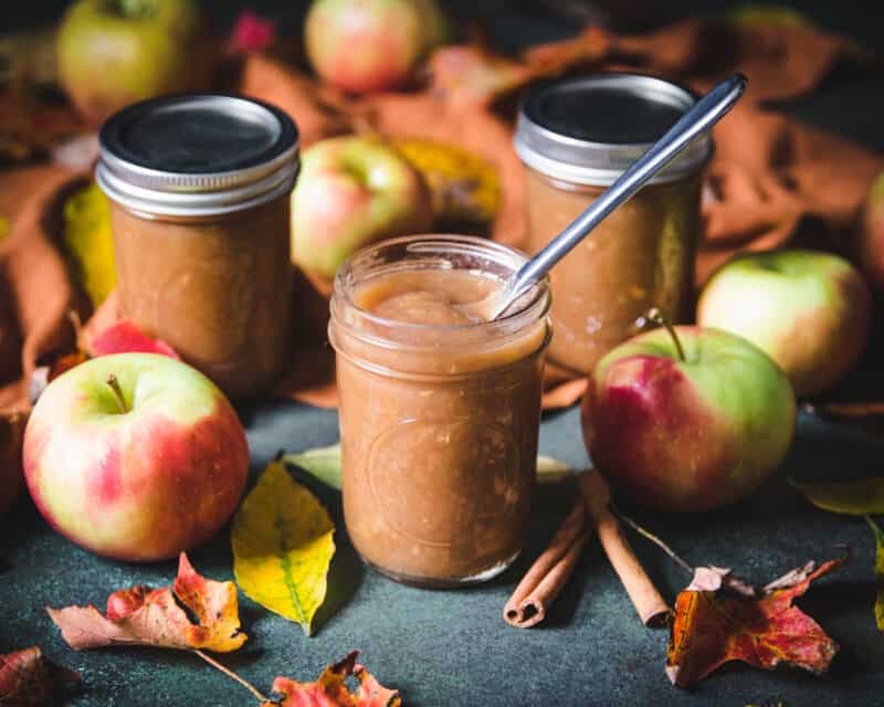 Homemade Spiced Apple Butter with Maple Syrup