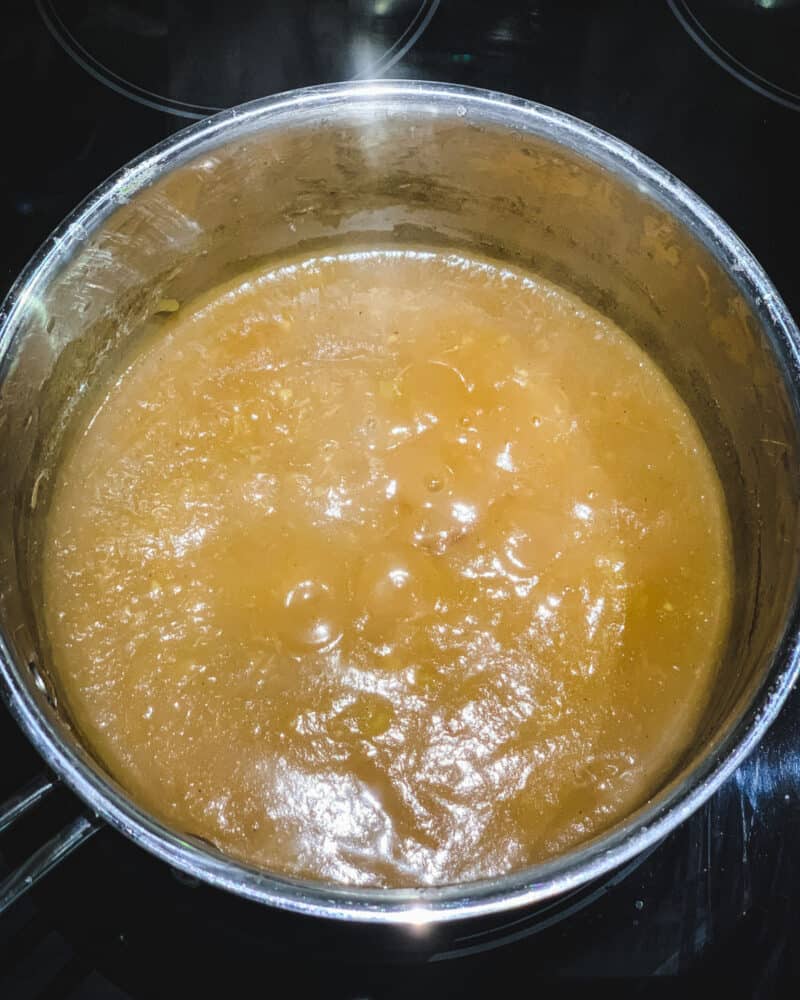 Homemade Spiced Apple Butter with Maple Syrup