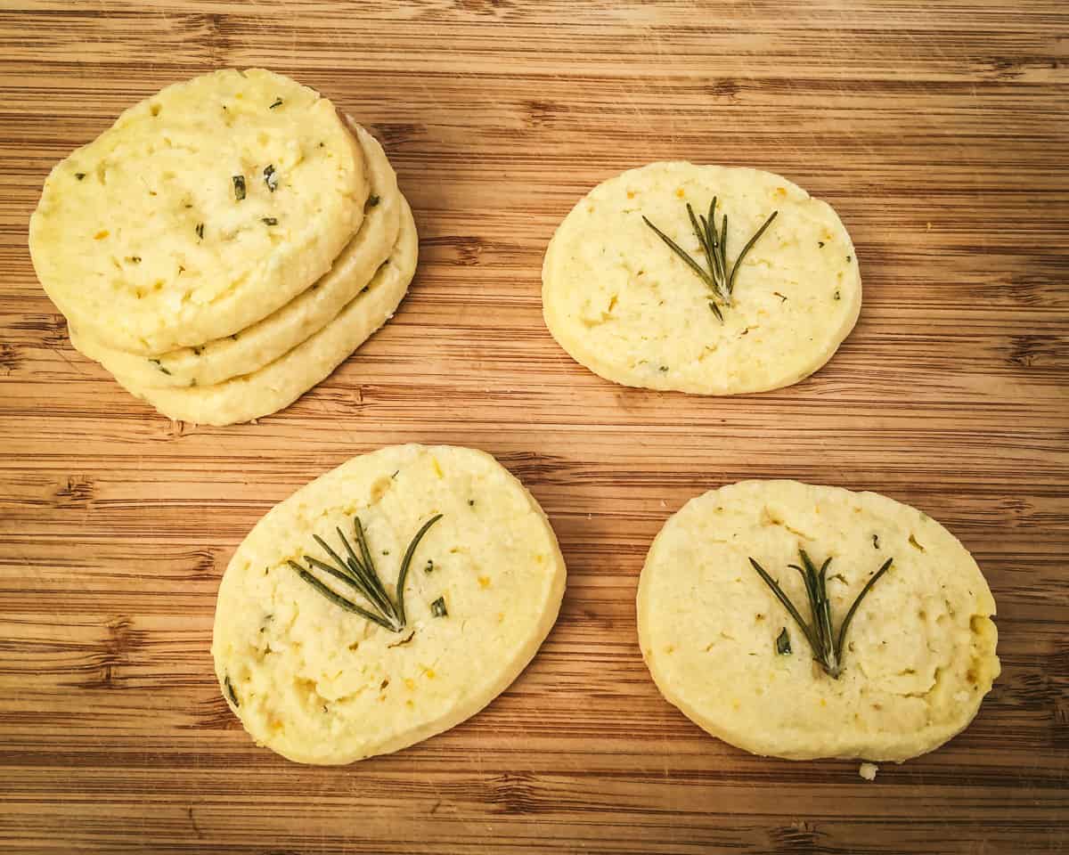 Lemon and Rosemary Shortbread Cookies
