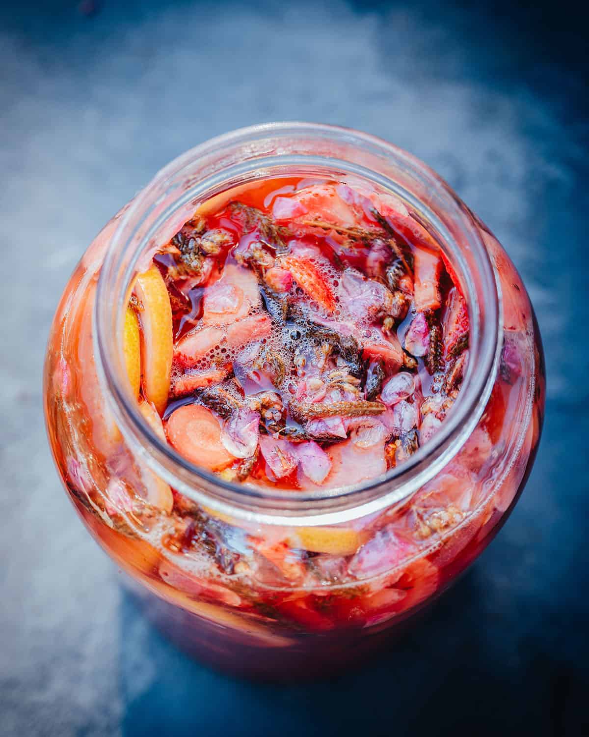 Homemade Soda With Yarrow Rose And Strawberries Homemade Soda With Yarrow Rose And Strawberries