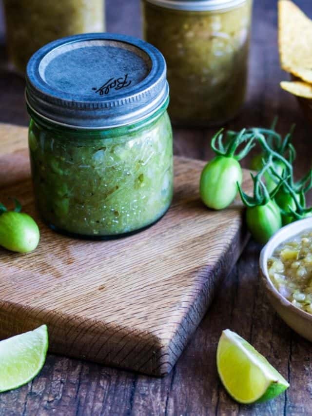 Green Tomato Salsa Verde for Canning - Grow Forage Cook Ferment