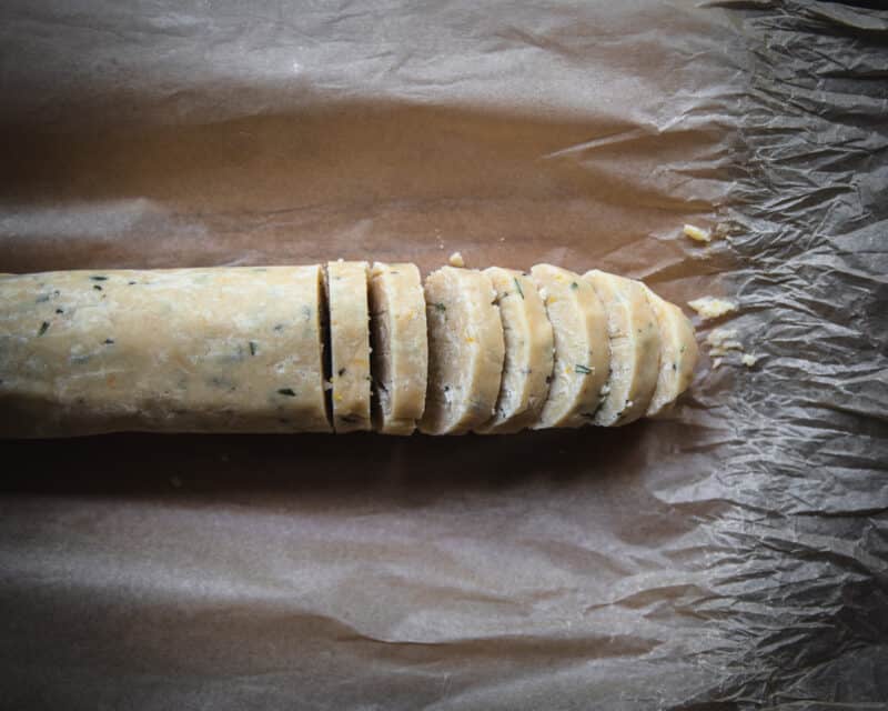 Lemon and Rosemary Shortbread Cookies