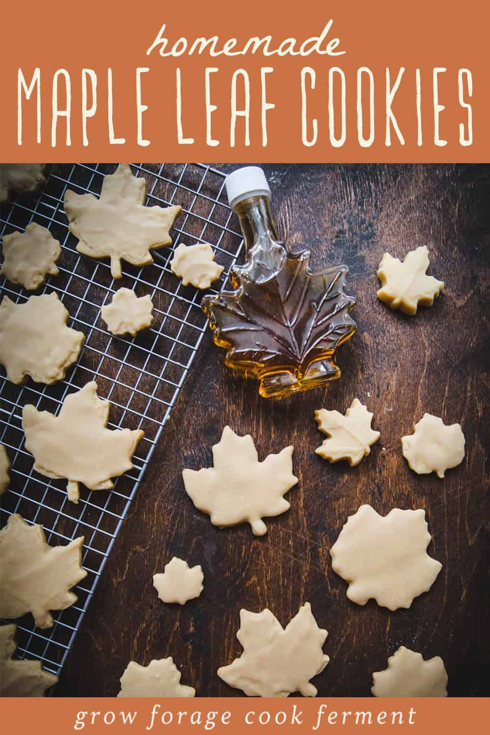 Maple Leaf Cookies with Maple Icing