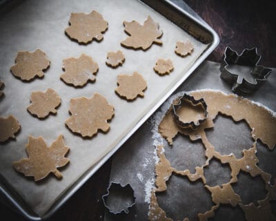 Maple Leaf Cookies with Maple Icing