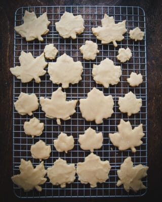 Maple Leaf Cookies with Maple Icing