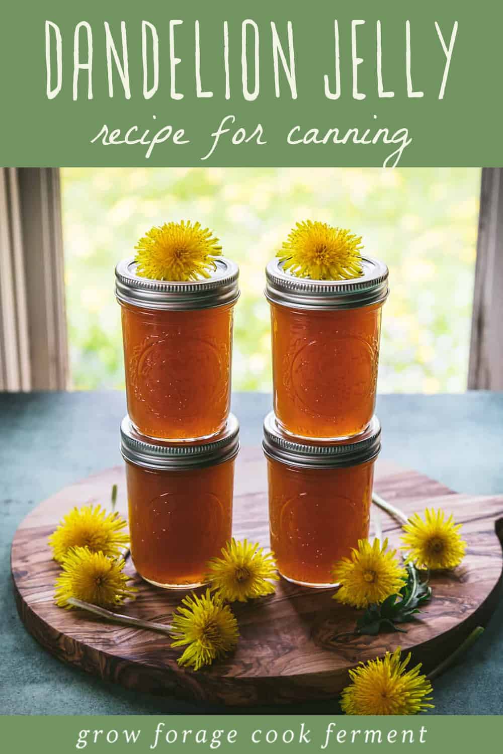 Dandelion Jelly: Low-Sugar or Honey