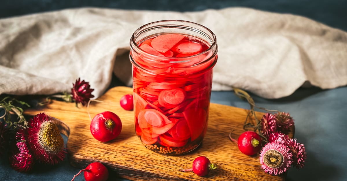 Quick Pickled Radish: Pink, Red, Watermelon, or Daikon