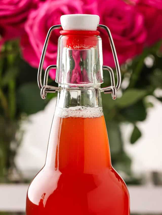 How to Make Rose Kombucha: Second Ferment