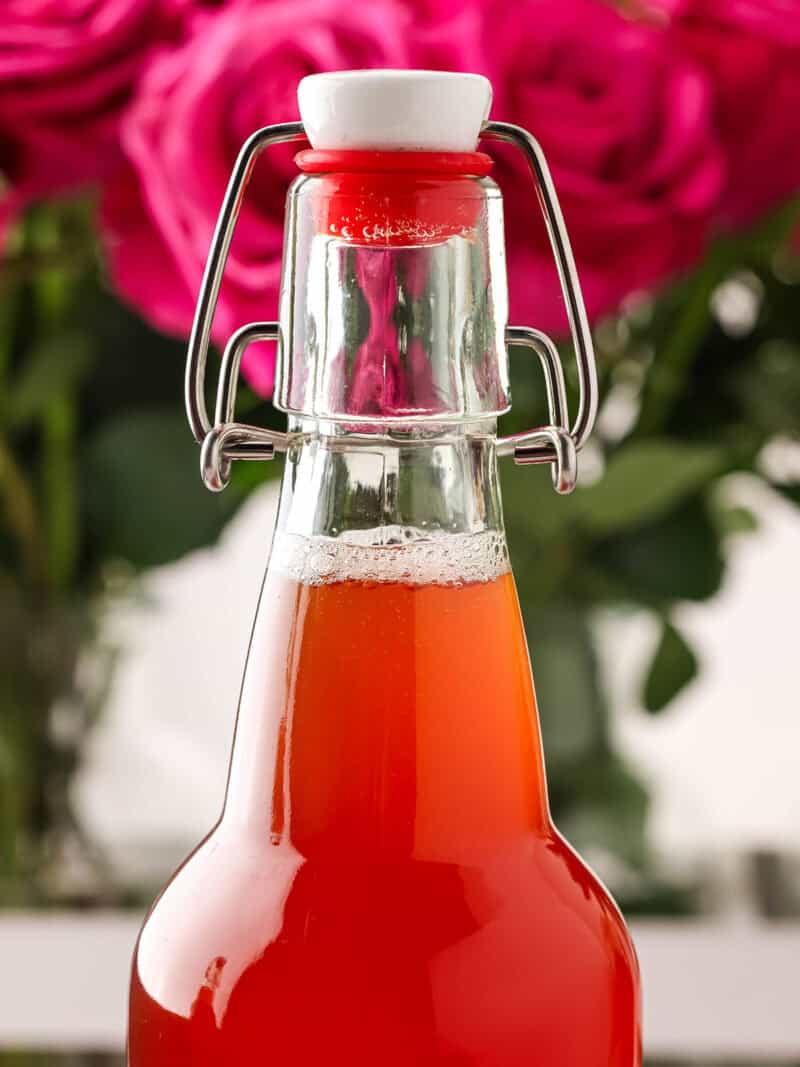How to Make Rose Kombucha: Second Ferment