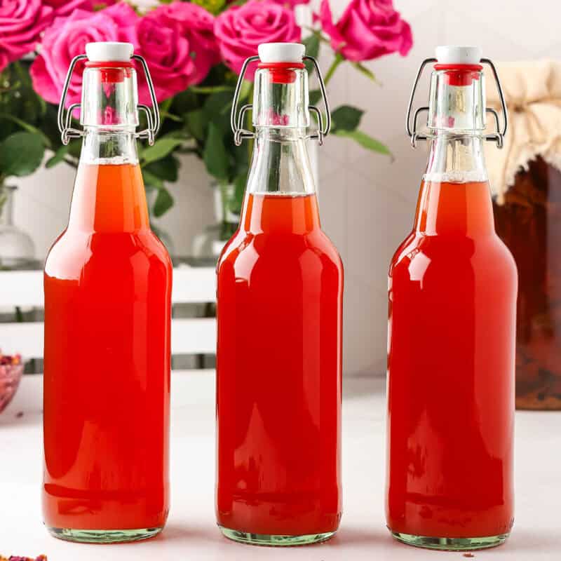 How to Make Rose Kombucha: Second Ferment