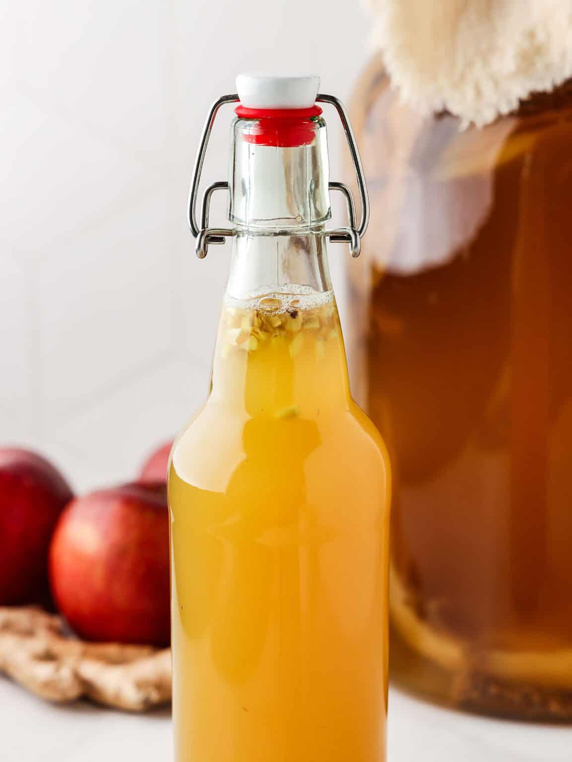 Apple Ginger Kombucha For Fall