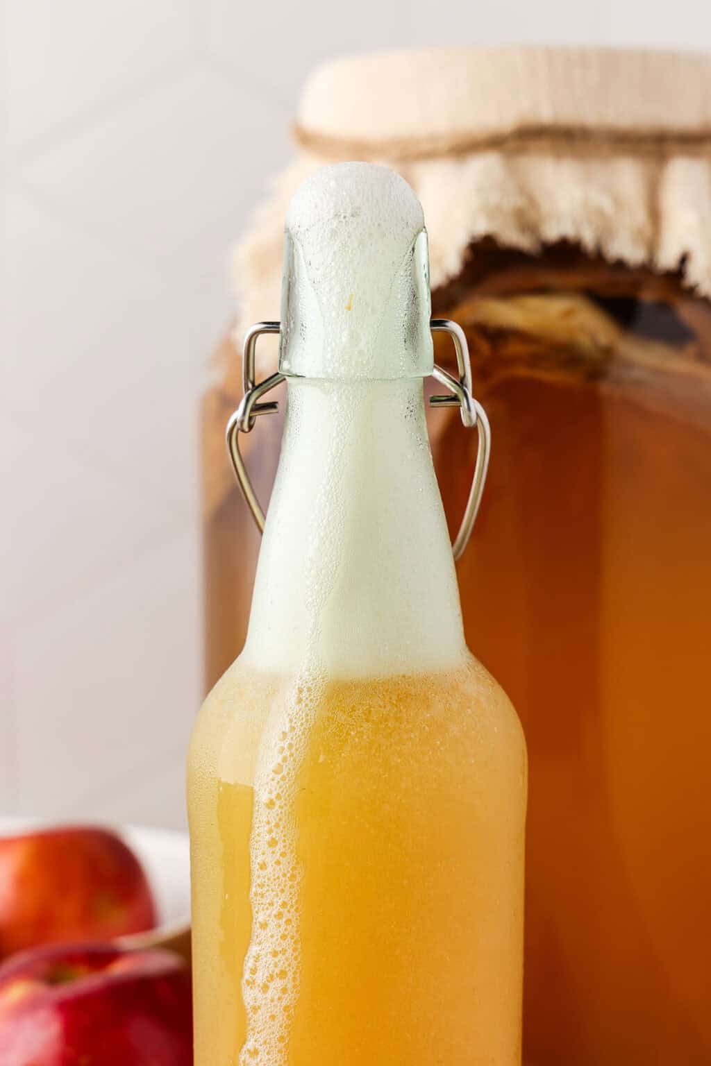 Apple Ginger Kombucha For Fall