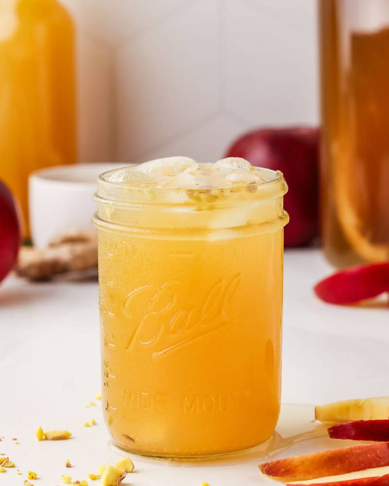 Apple Ginger Kombucha For Fall