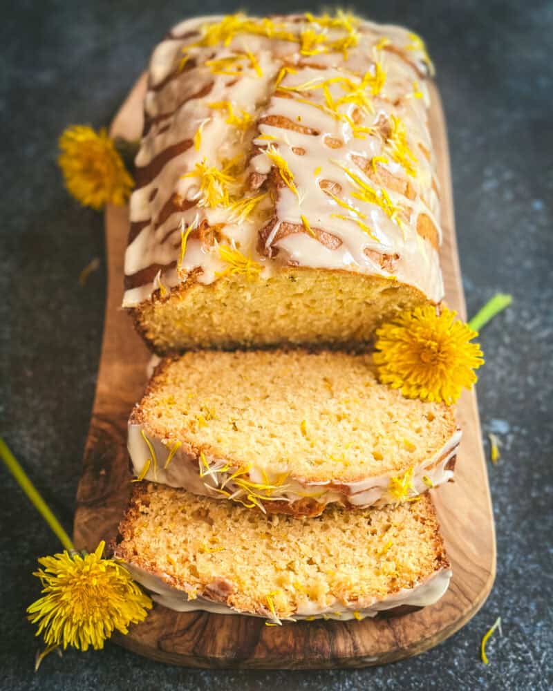 Dandelion Bread With Honey Lemon Glaze