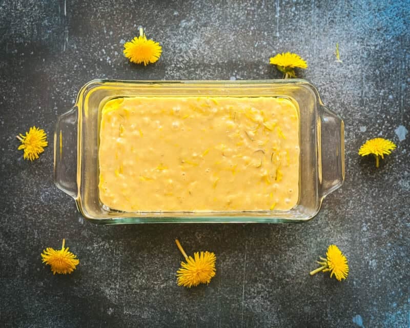 Dandelion Bread With Honey Lemon Glaze