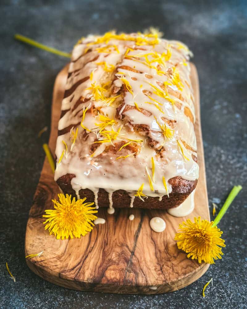 Dandelion Bread With Honey Lemon Glaze